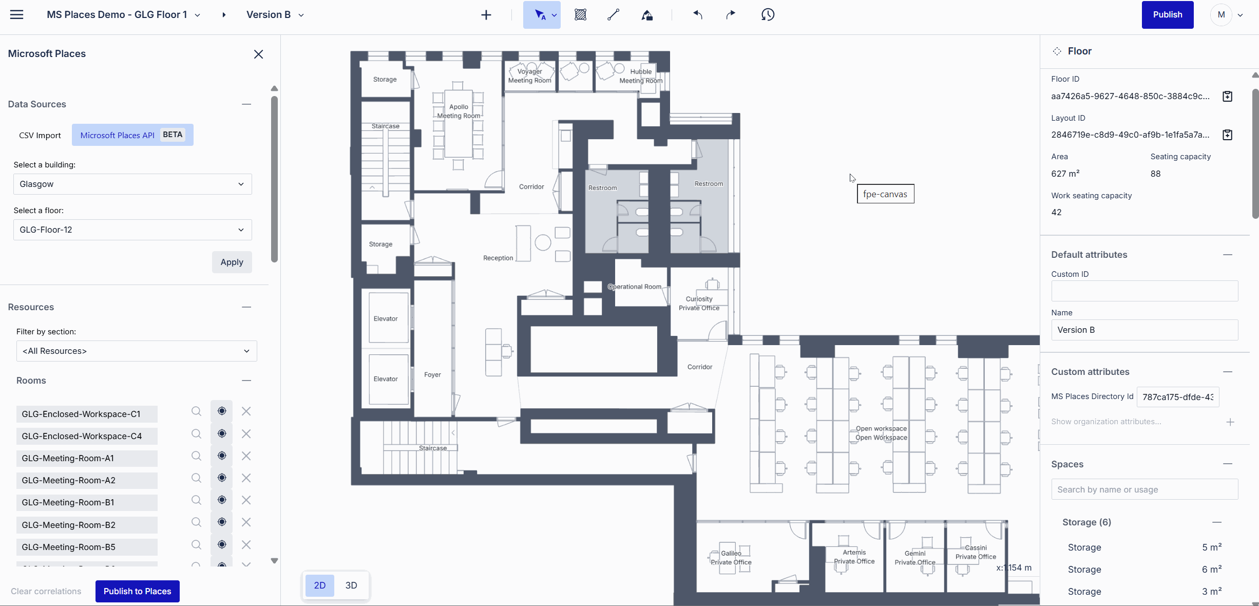 Microsoft Places Data-Mapping Process