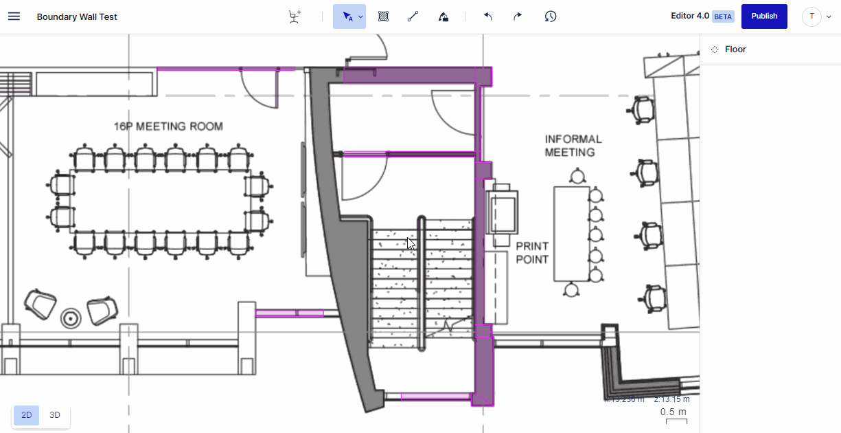 Draw a boundary wall