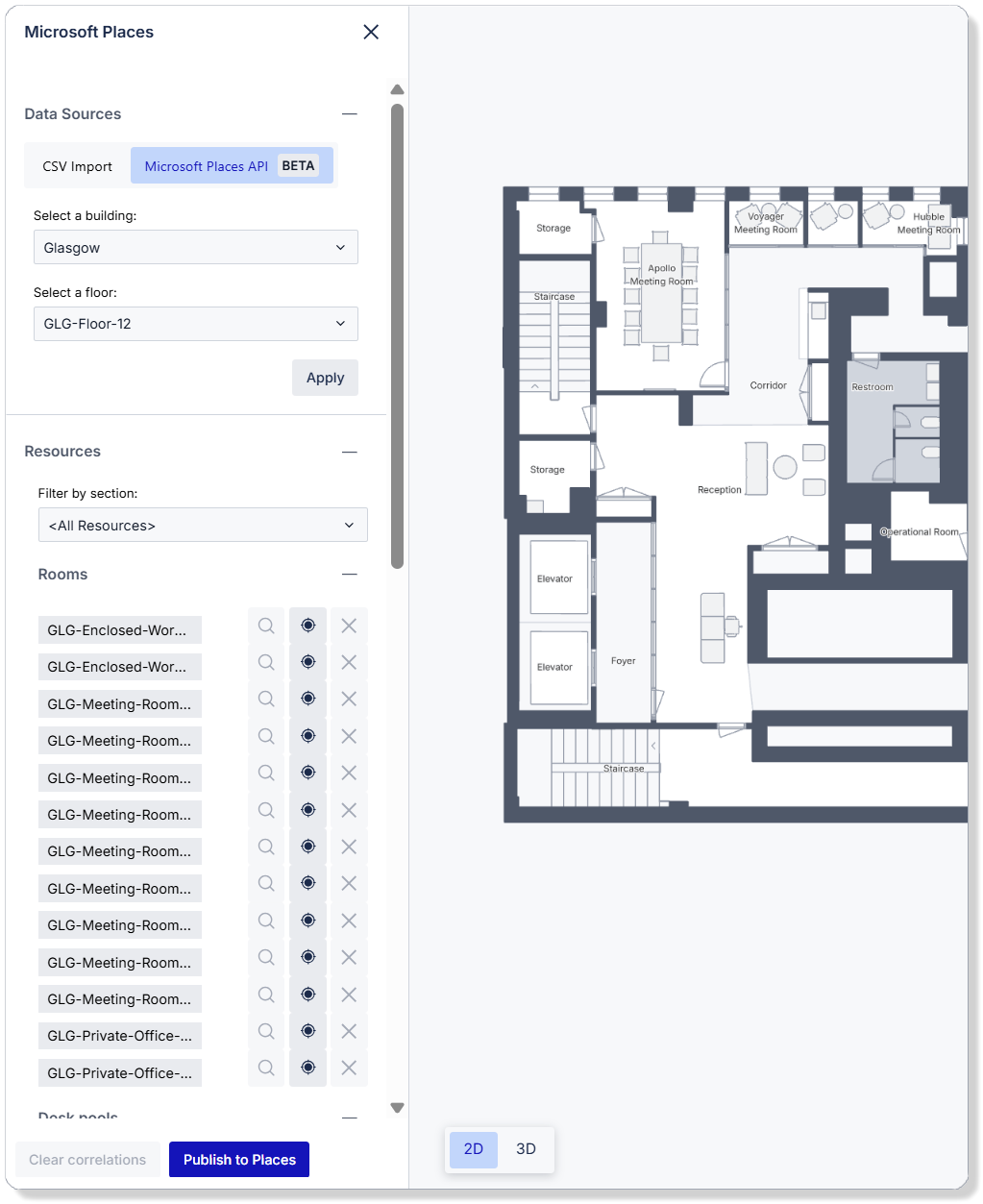 Microsoft Places Data-Mapping Process