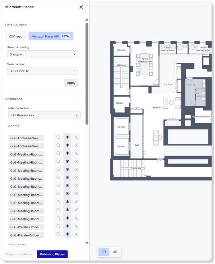Microsoft Places Data-Mapping Process