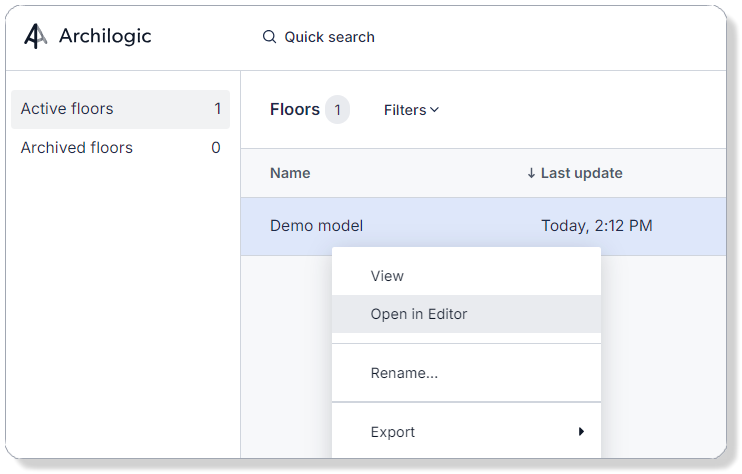 Connect your Archilogic floor plan to a building