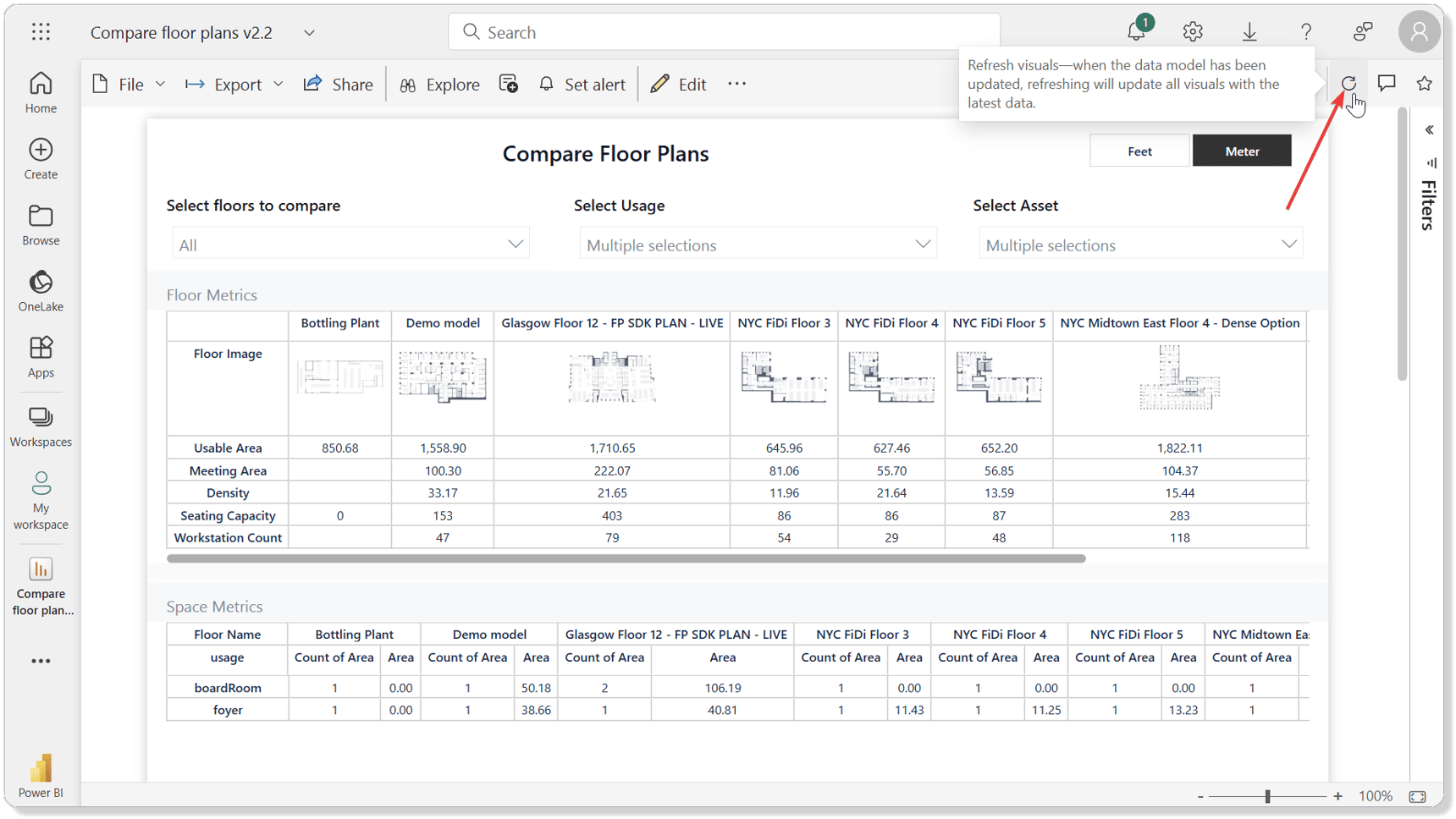 Viewing Archilogic Data in Power BI