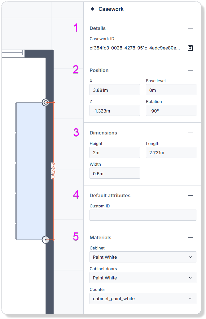 How to draw a casework